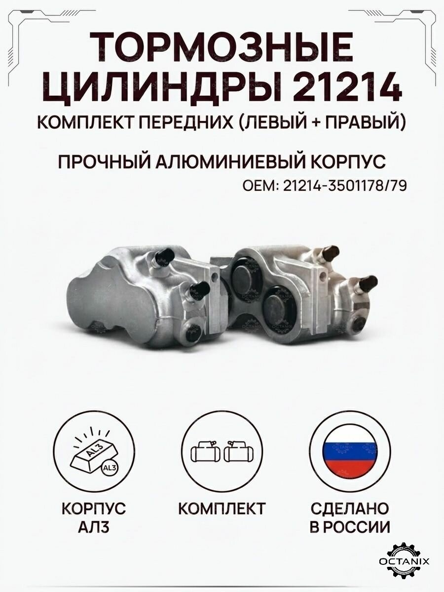 Комплект тормозных цилиндров 21214 (RUBB)