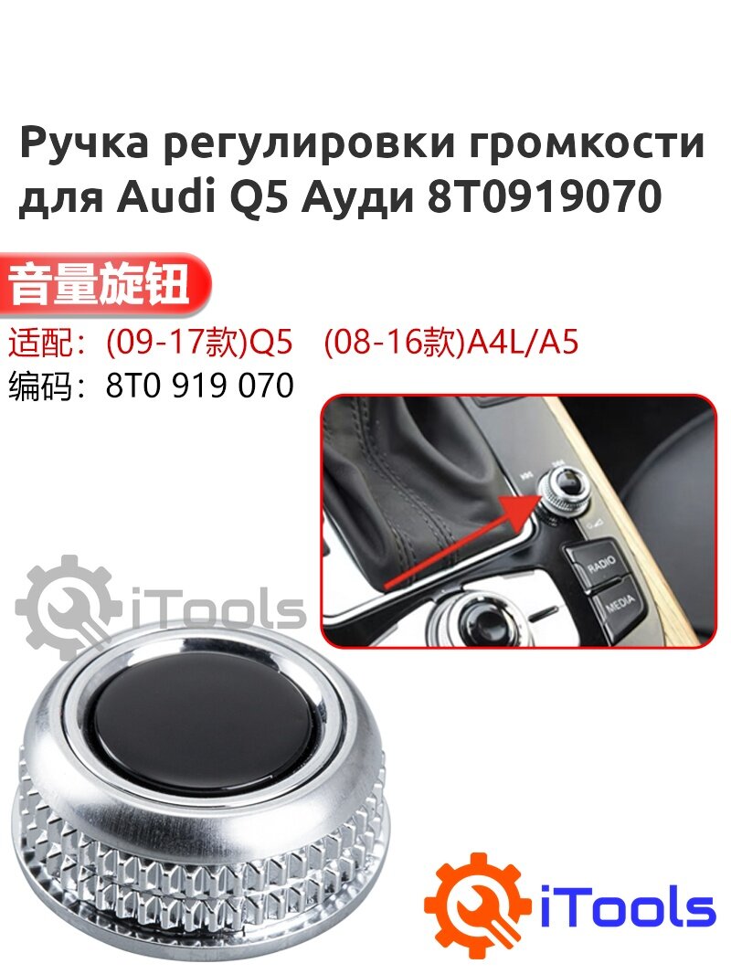 Ручка регулировки громкости для Audi Q5 Ауди 8T0919070