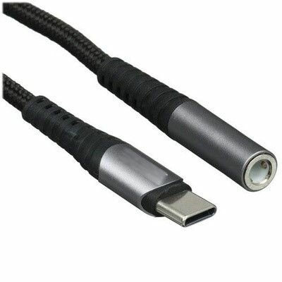 Кабель USB Type-C - jack 3.5 мм серый — фото 1