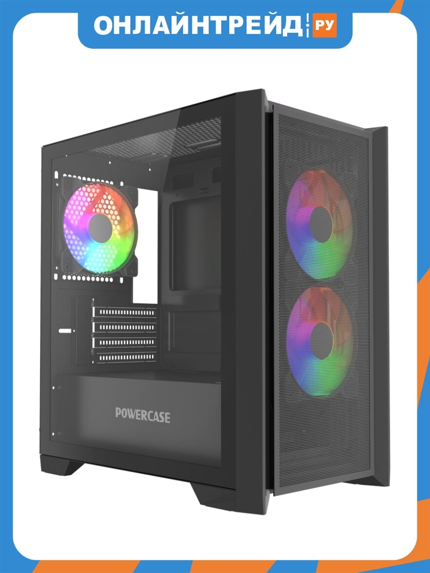 Корпус Powercase Alisio Micro Z3B ARGB V2, черный (CAMZB-A3-V2)