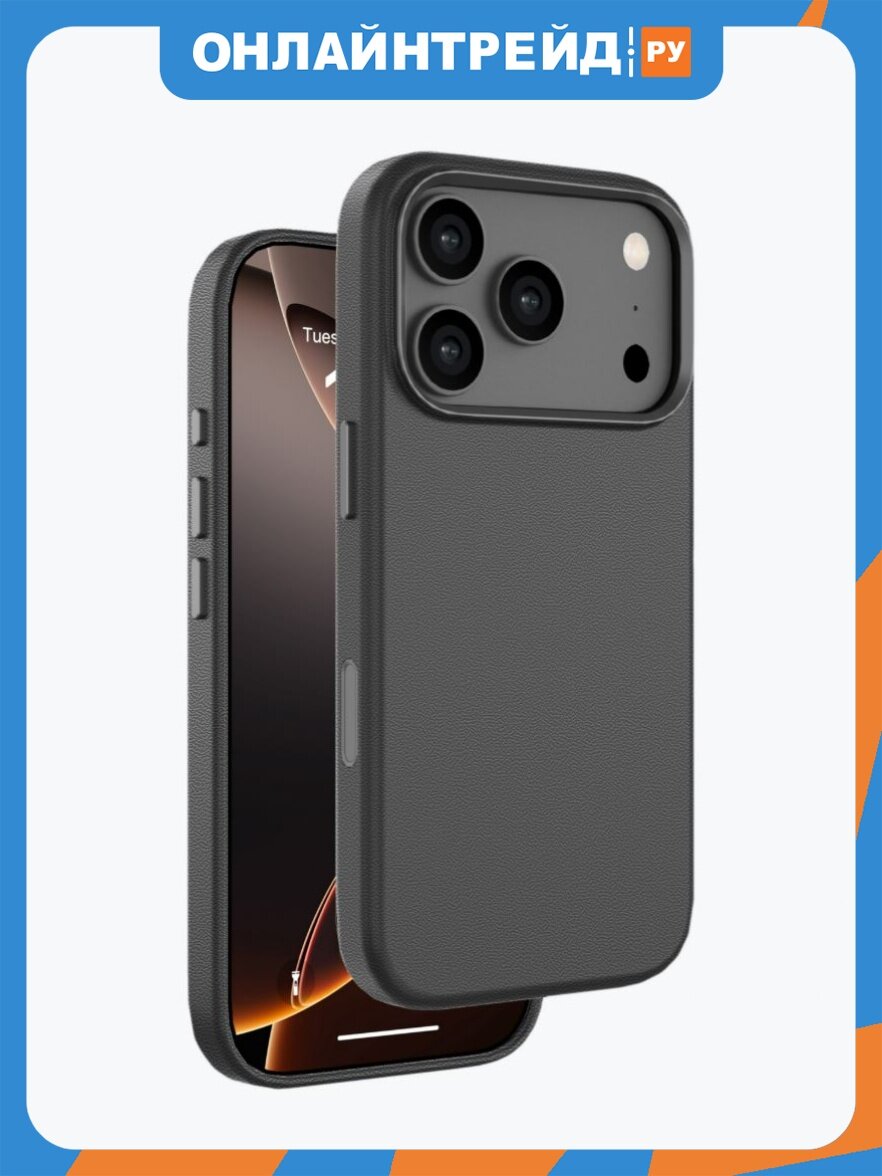 Чехол Deppa Eco Leather Magsafe для Apple iPhone 17 Pro Max, черный(84297)