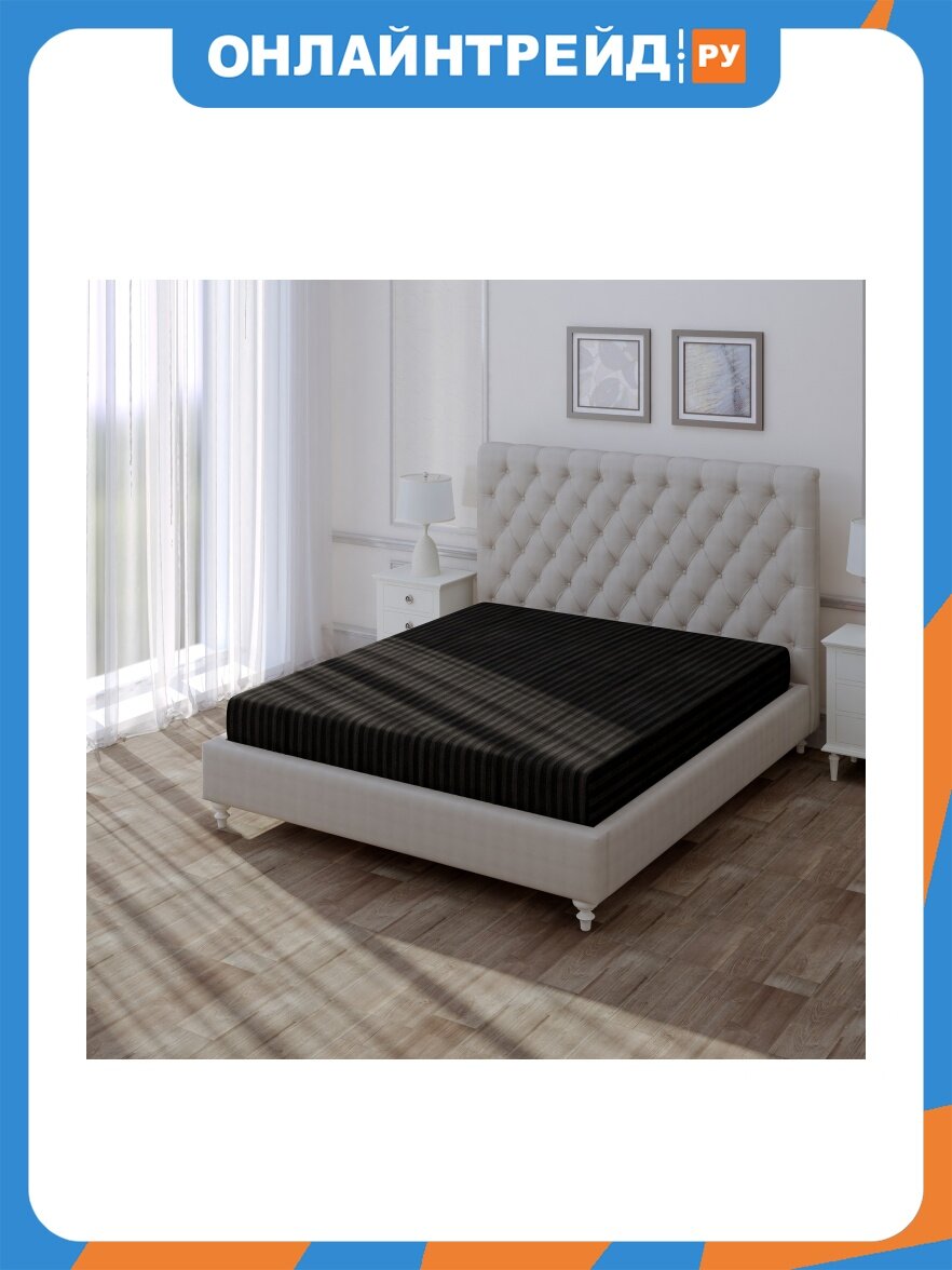 Простыня Verossa Stripe 200х220 Black