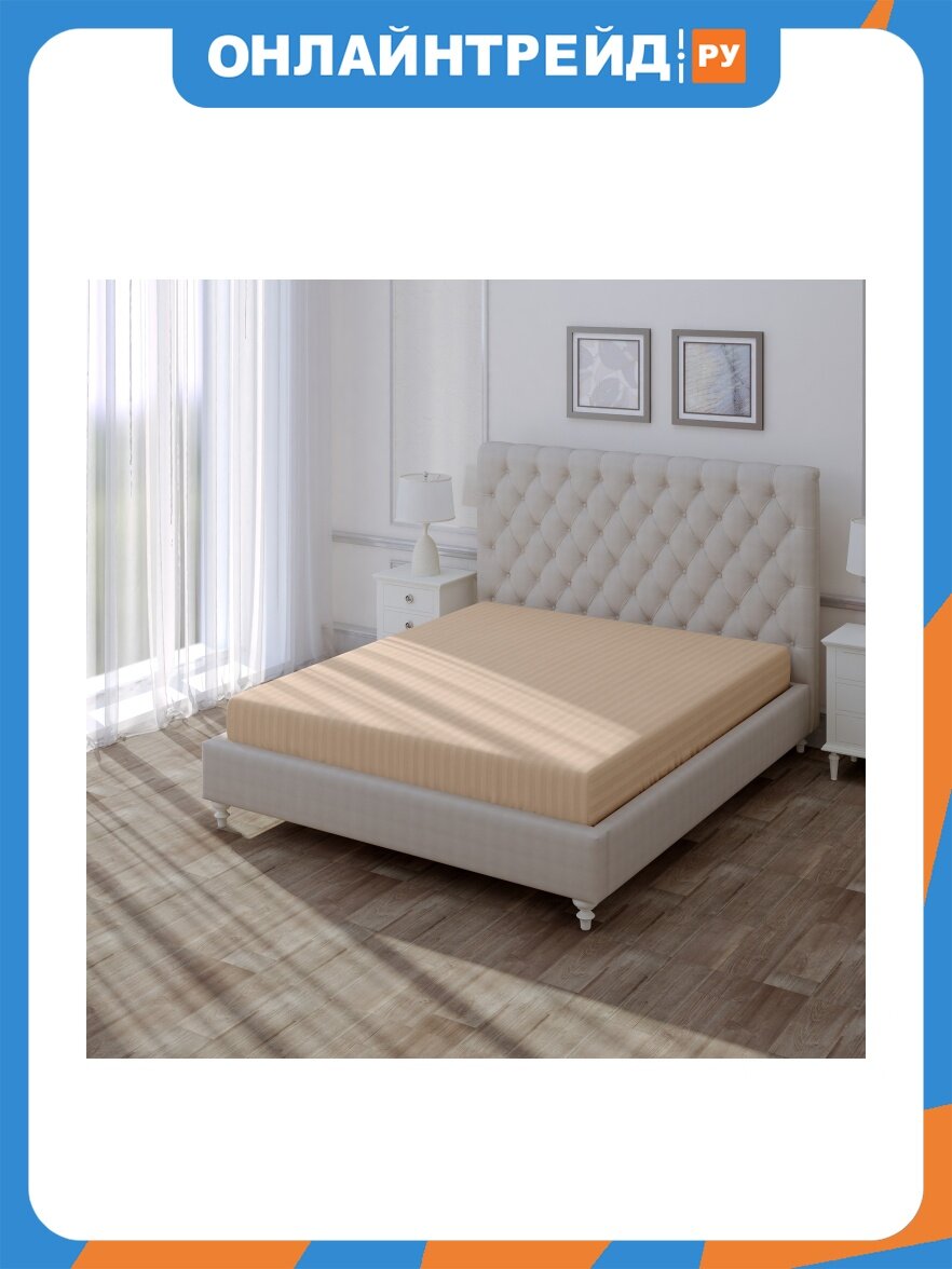 Простыня Verossa Stripe 200х220 Bronze