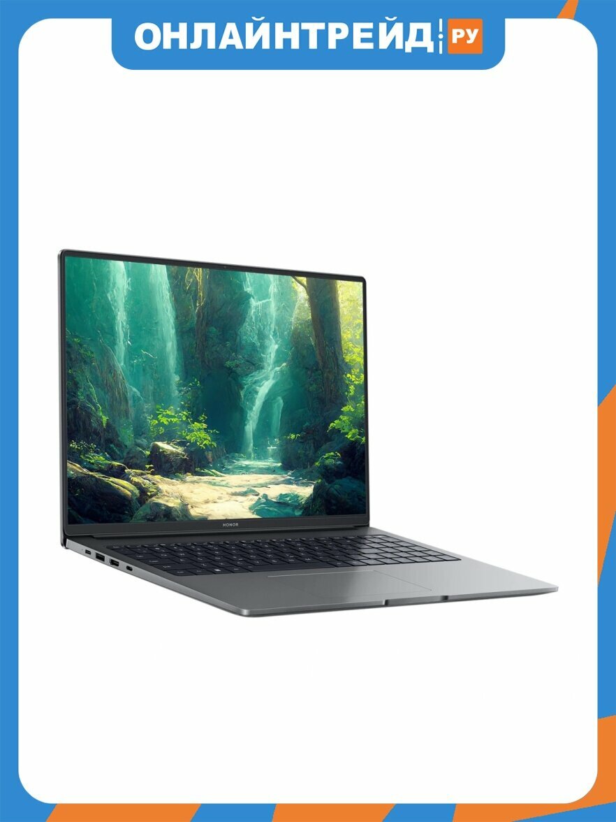Ноутбук Honor MagicBook X16 Plus 2025 16", IPS, Intel Core 5 220H 2.7ГГц, 12-ядерный, 16ГБ DDR4, 512Гб SSD, Intel Graphics, Windows 11 Home, серый (5301ALVX)