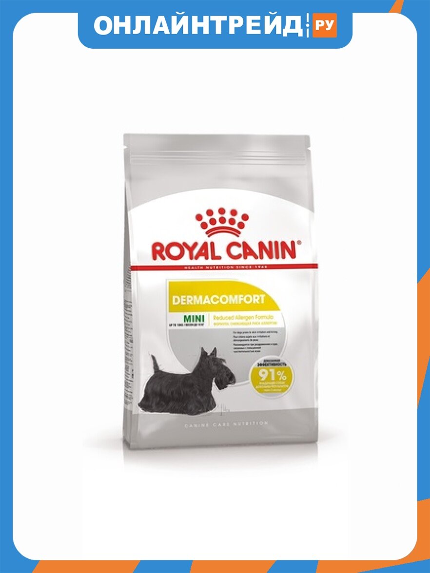 Корм сухой для собак Royal Canin Mini Dermacomfort 26 склонных к кожным раздражениям и зуду 1кг