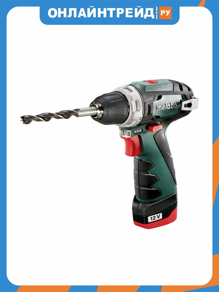 Дрель-шуруповерт аккумуляторная Metabo PowerMaxx BS Basic (600984500), 2 АКБ, мал. кейс