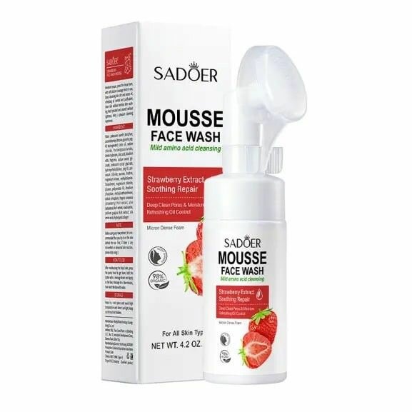 MOUSSE Face Wash, Sadoer (Мусс для умывания с экстрактом клубники), 120 мл.