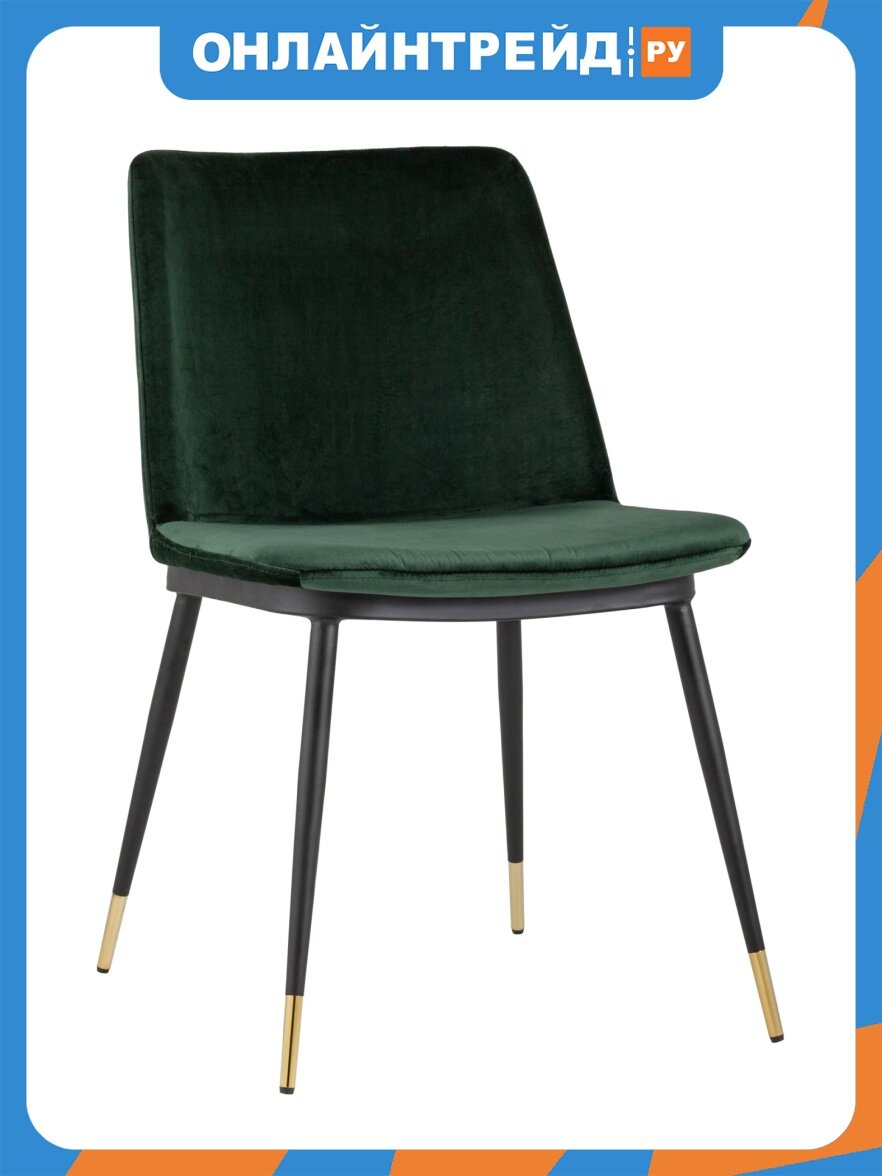 Стул обеденный Stool Group Мелисса, велюр, зеленый