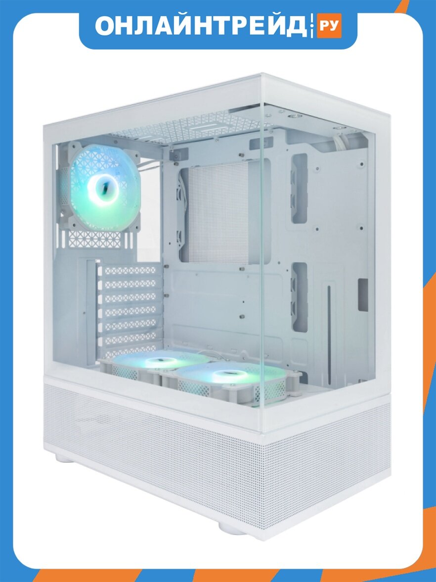 Корпус 1STPLAYER MIKU Mi7-A ARGB, белый (Mi7-A-WH-2FC7R-W-1FC7-W)