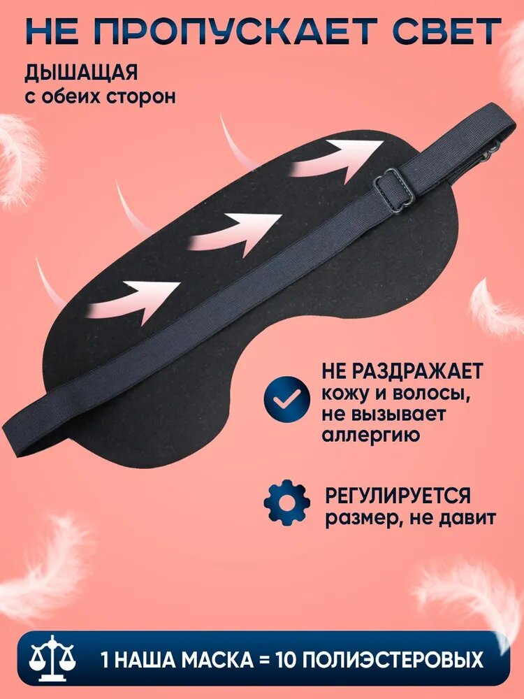 Маска для сна черная — фото 1