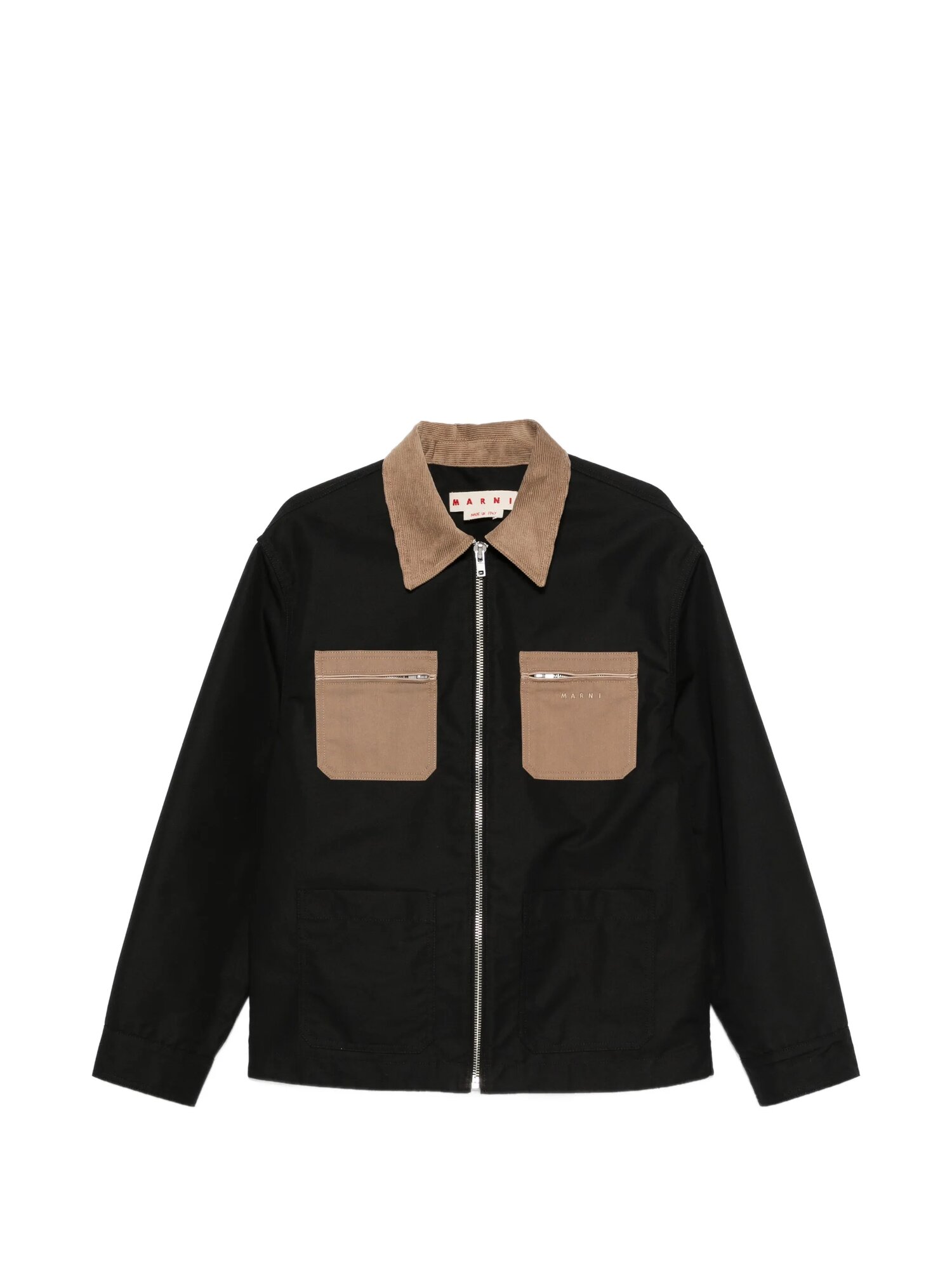 Куртка Contrast-collar patch-pocket jacket