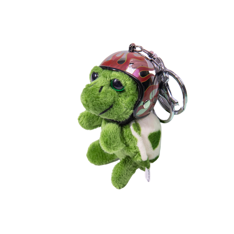 Рюкзак унисекс 77 SEVEN DREAM, Милый рюкзак с плюшевой подвеской, 8CM EU, Iridescent Black Flame Helmet - Small Turtle Charm