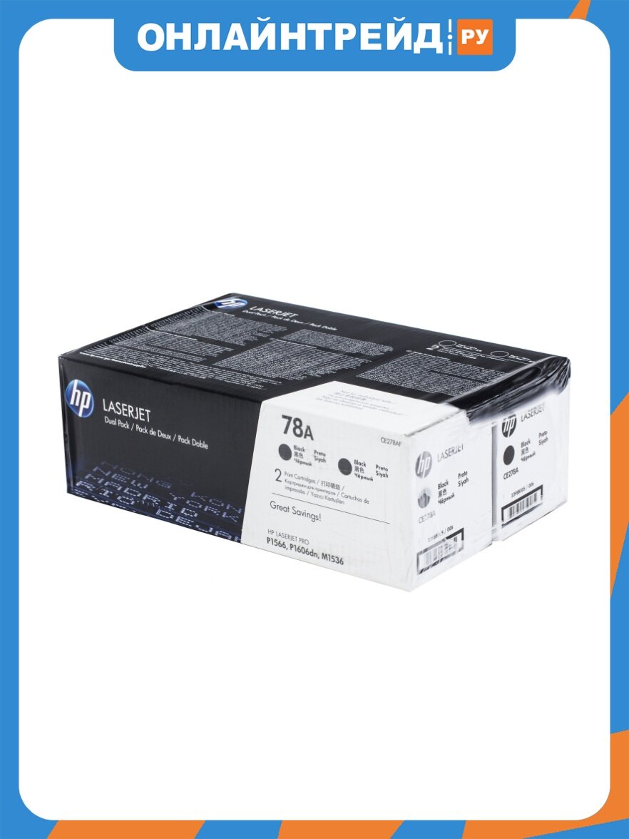 Картридж HP CE278AF LJ P1566/P1606dn двойной