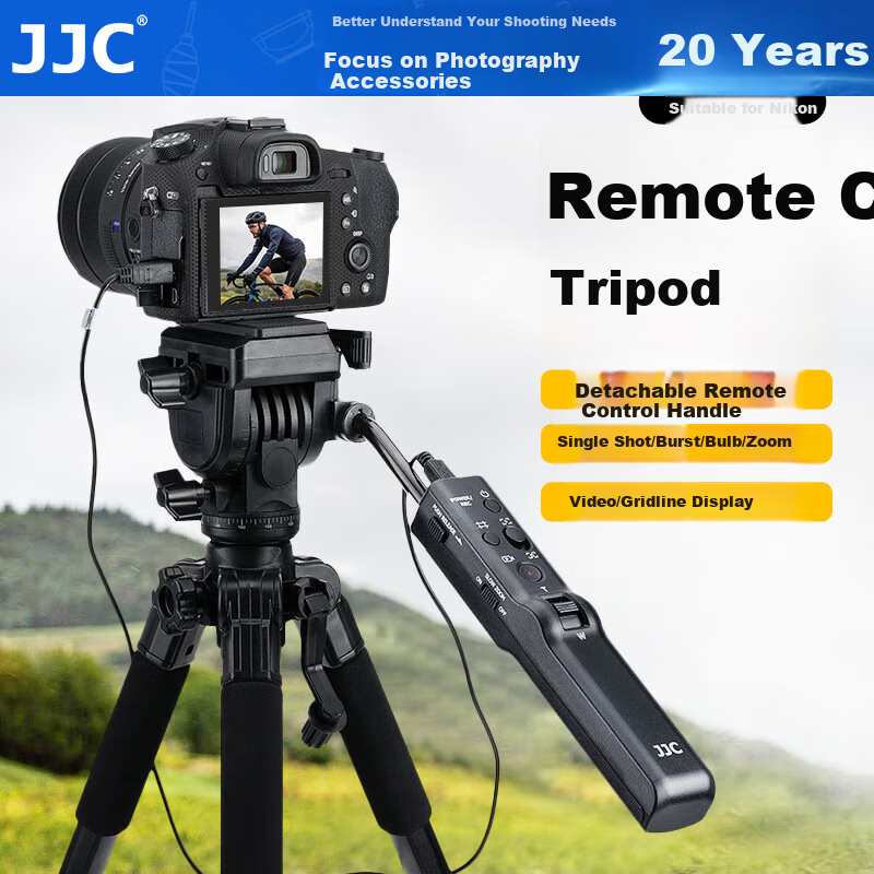 JJC VCT-VPR1 Штатив для камер Sony A7r5/r4 A7m4/m3 A7s3 A9m3 A6400 FX3 с дистанционным управлением и кабелем спуска