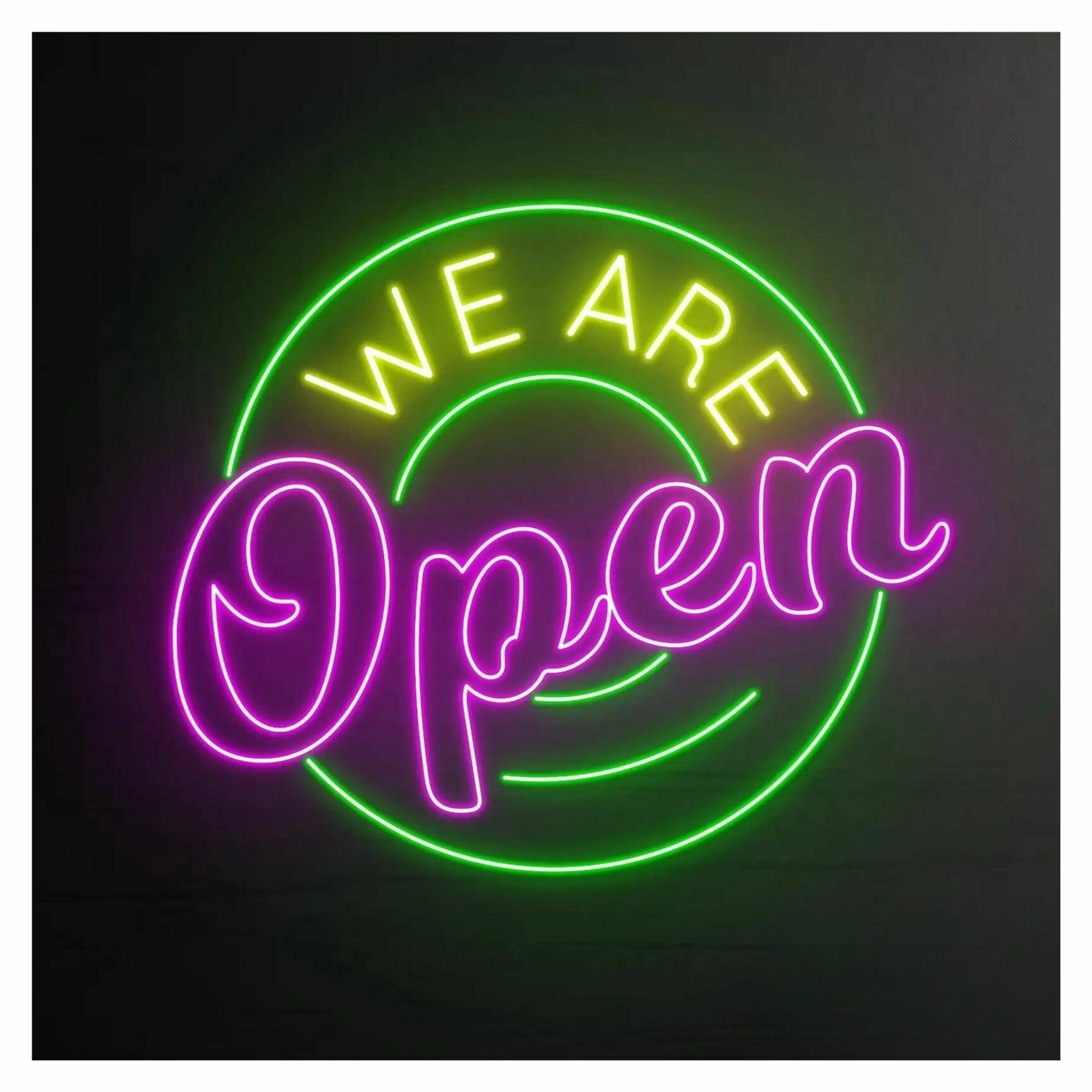 We're Open Неоновая Вывеска USB 38смx40см
