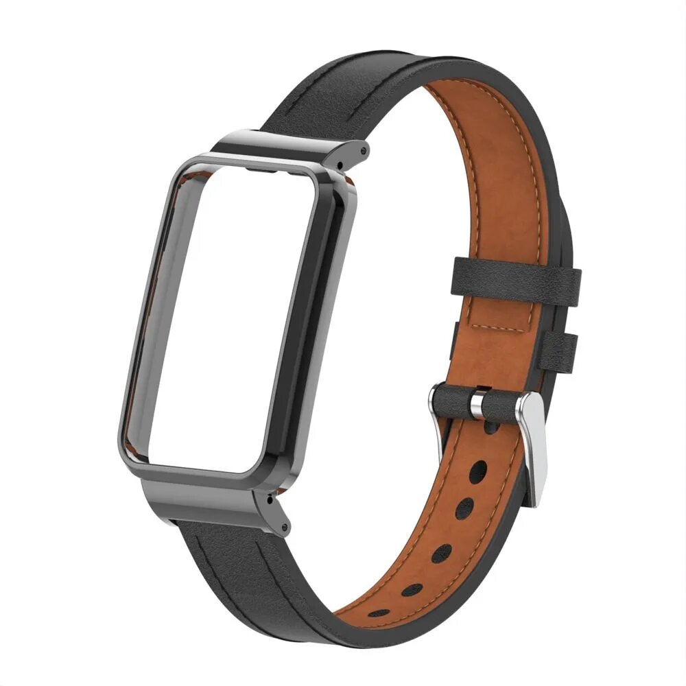 Подходит для Xiaomi Mi Band 7 Pro Кожа заменяет браслет ремешок металлический каркас
