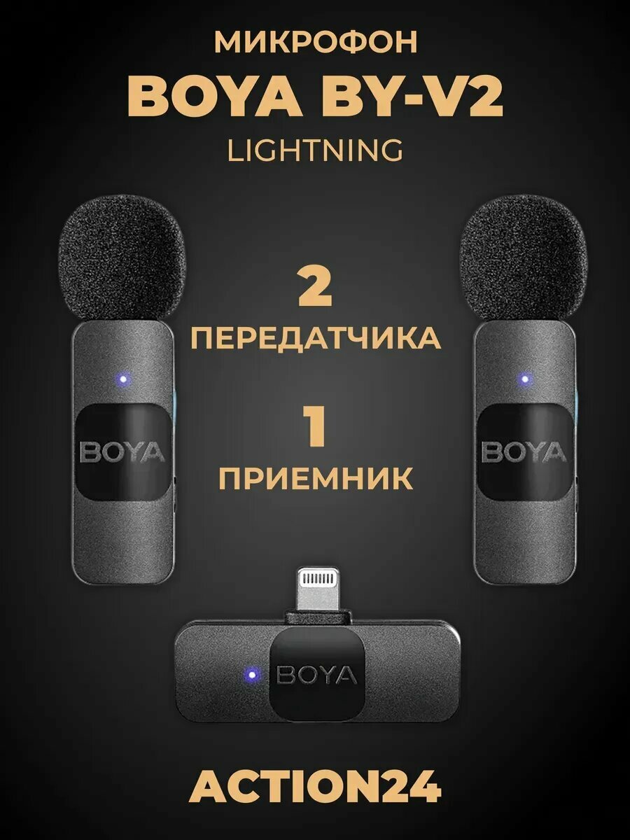 BOYA Микрофон для мобильного устройства, бордовый
