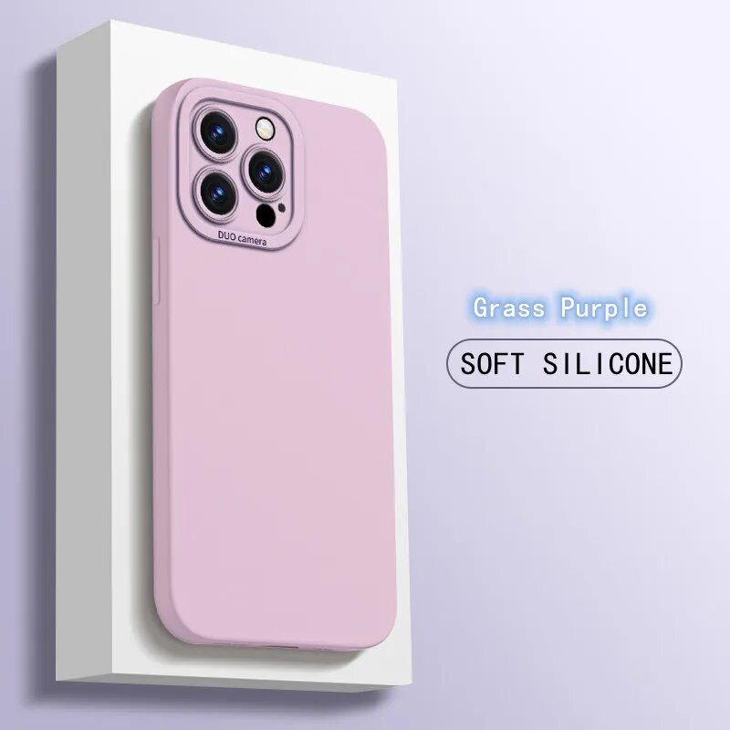 Чехол Grass Purple Soft Silicone для iPhone 12 mini
