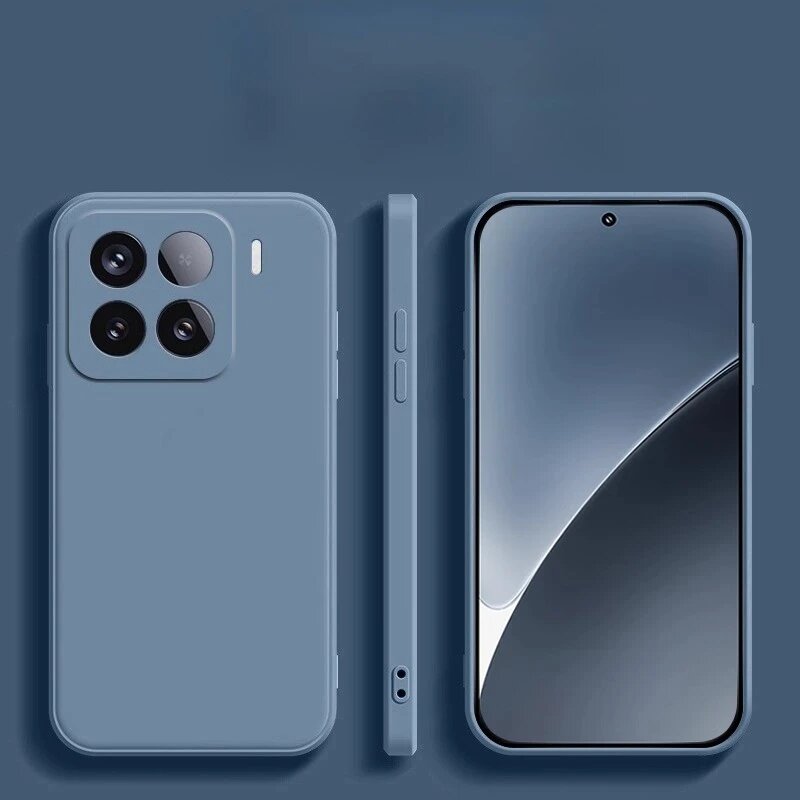 Жидкий силиконовый чехол для Xiaomi 17T 15T Pro, противоударный xiaomi 15Т, Темно-синий, Grey