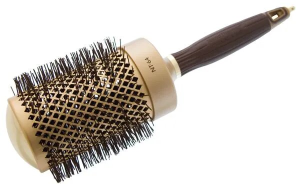 Olivia Garden Термобрашинг Expert Blowout Shine Wavy Bristles Gold Brown c нейлоновой щетиной, керамико-турмалиновым покрытием