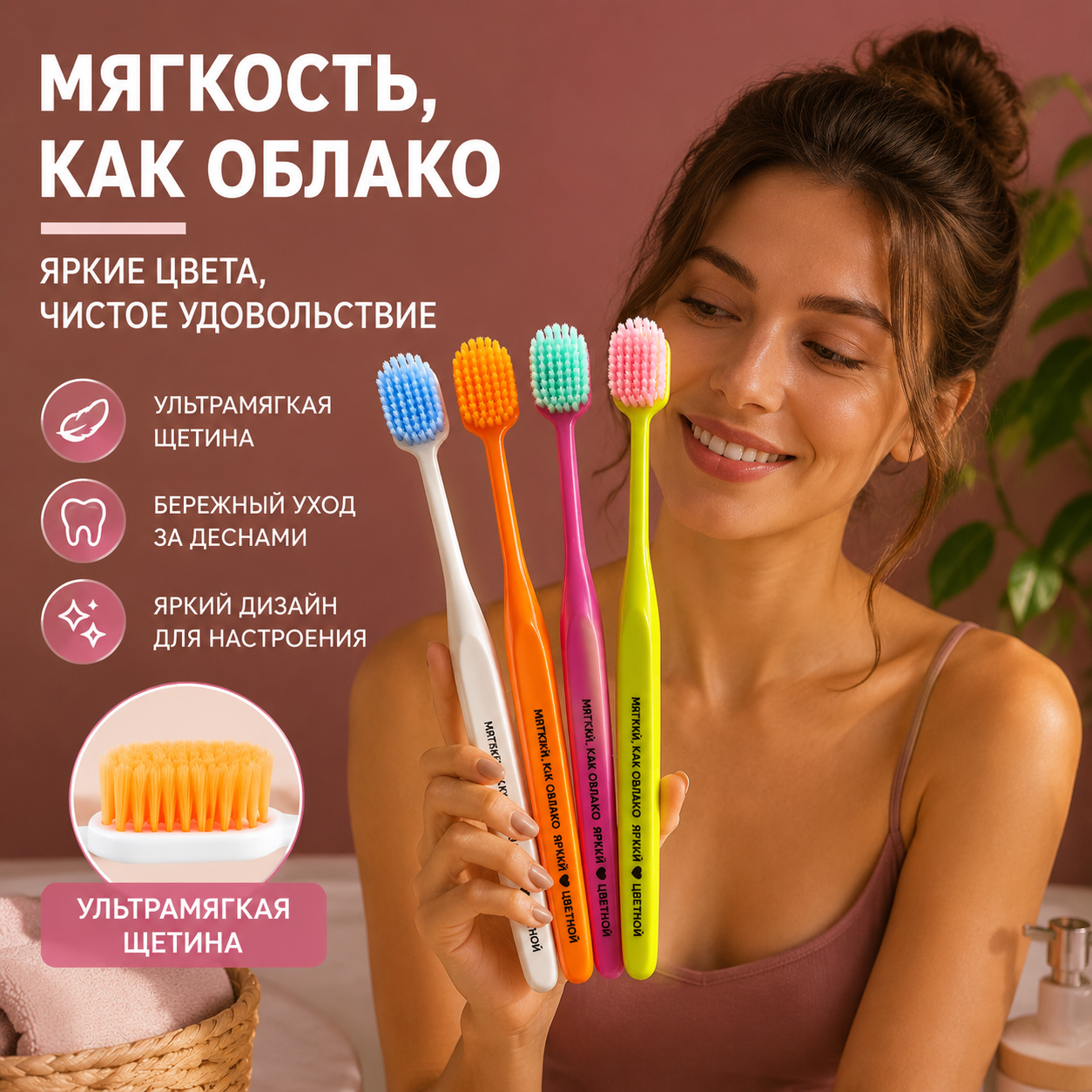 Зубная щетка pesitro 3980 média премиум пара зубов