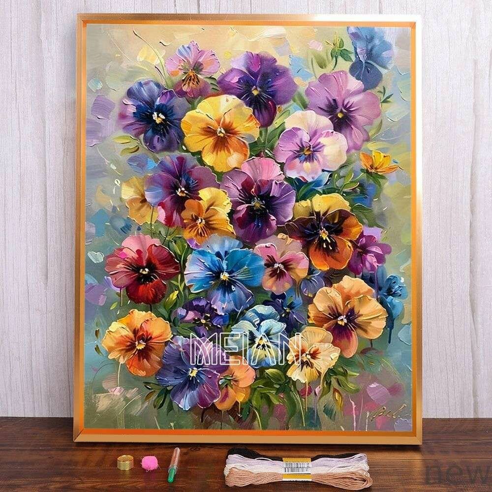 MEIAN Набор для вышивания,30x40CM,11CT,40 цветов