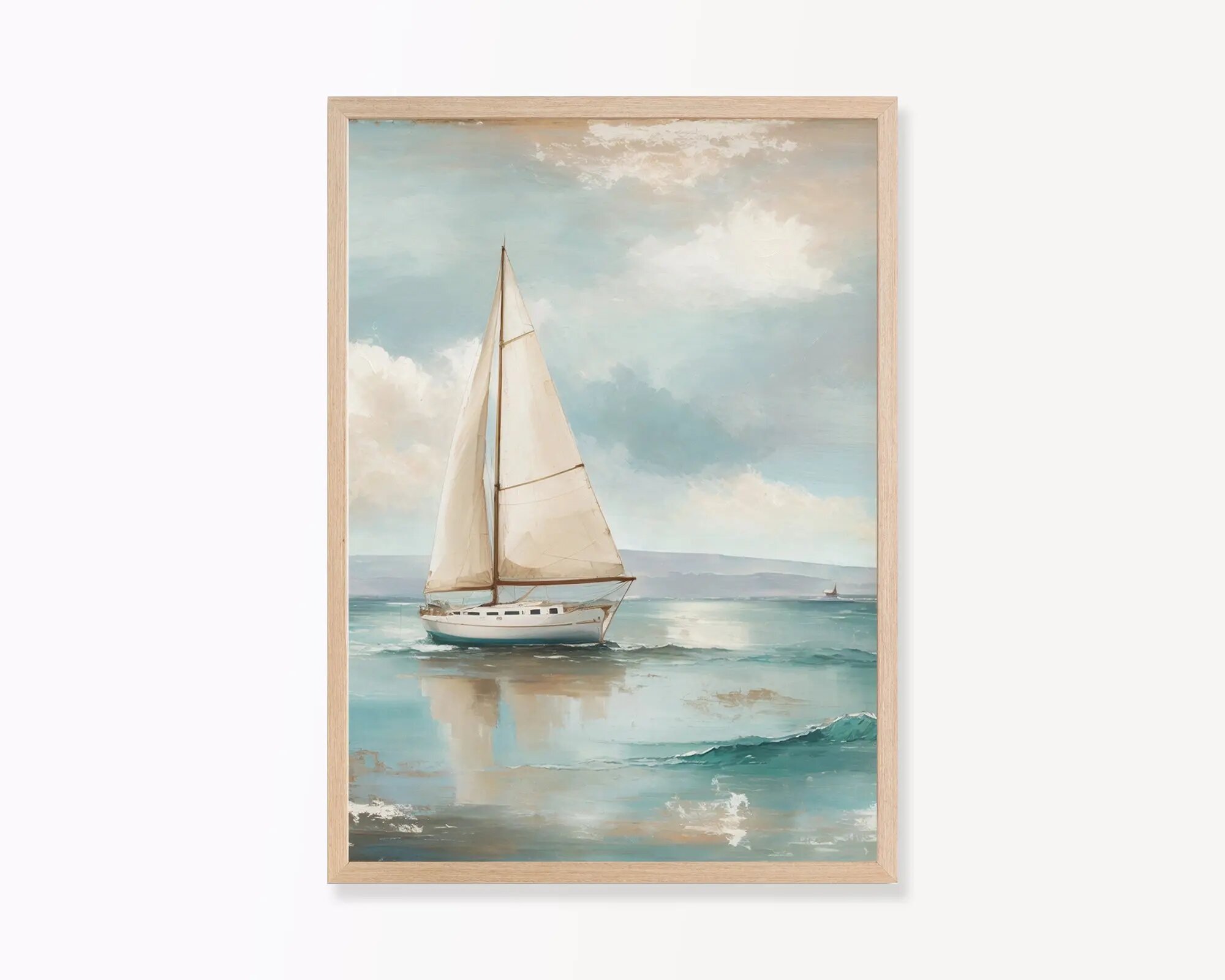 Ретро-постер с акриловым изображением океанского пейзажа 02, 20x30cm