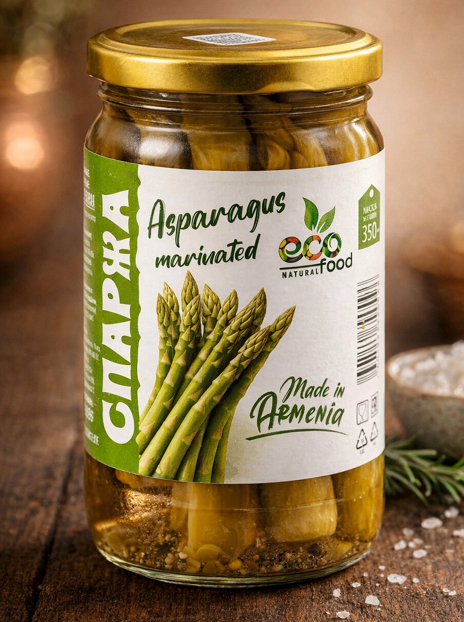 Спаржа маринованная 350 грамм , ECOFOOD ( Армения )