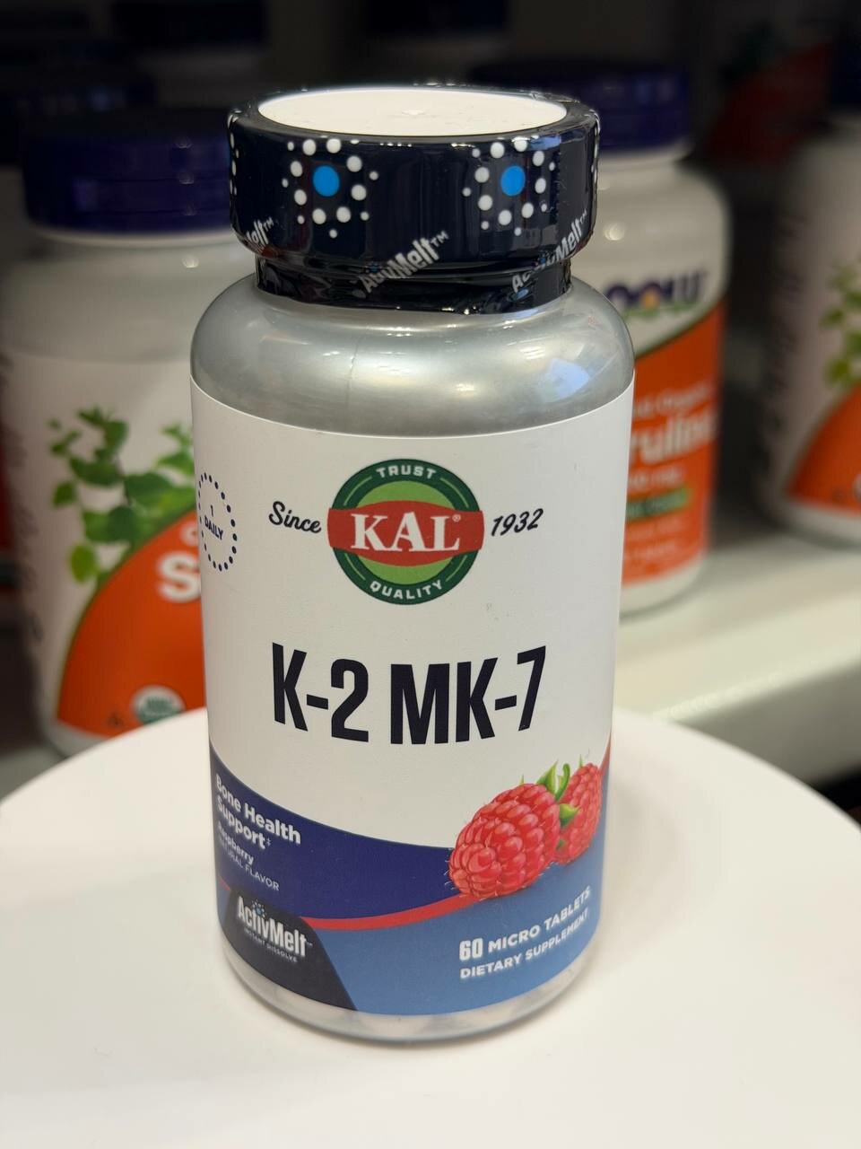 KAL K-2 MK-7 ActivMelt - Витамин К-2 МК-7 для сердечно-сосудистой системы и костей 60 таблеток для рассасывания