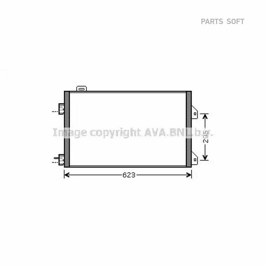 Конденсер RENAULT CLIO II 1.5 DCi 10/03- от официального дистрибьютора, AVA, артикул RTA5347