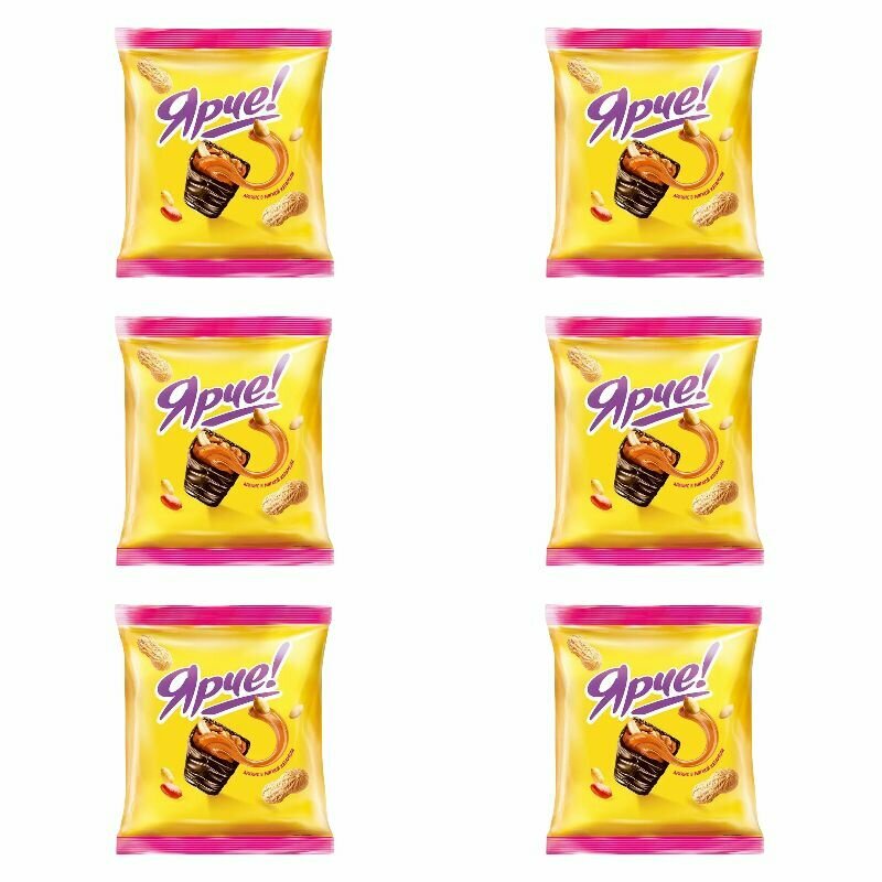 Яшкино Конфеты ярче арахис, 200 г, 6 упаковок
