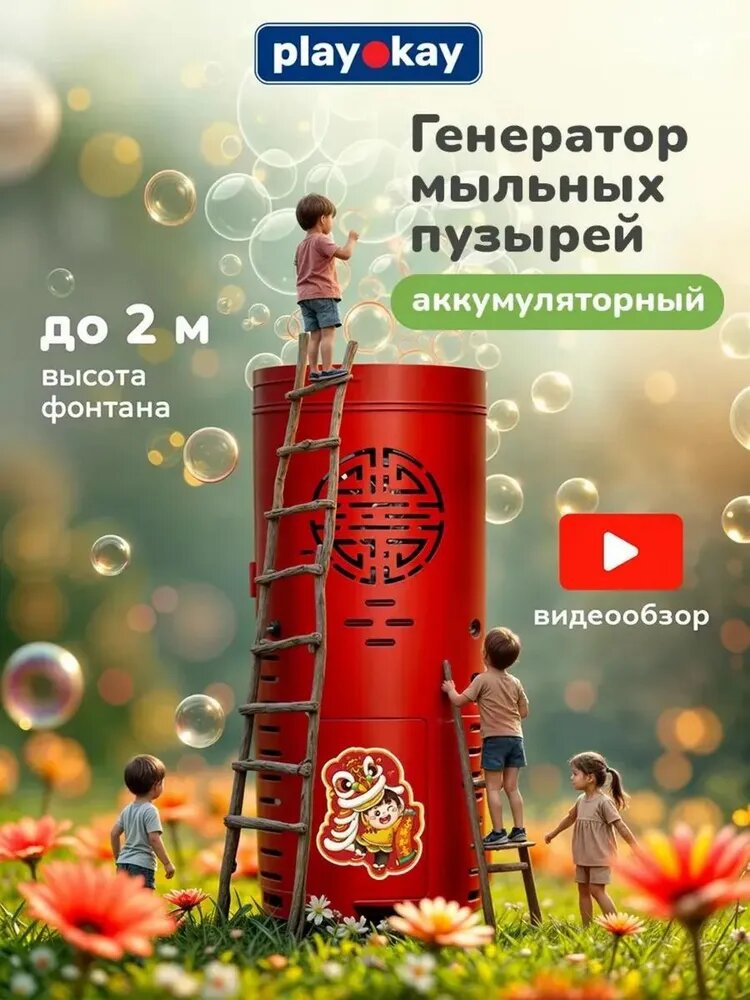 Детский генератор мыльных пузырей - салют фейерверк