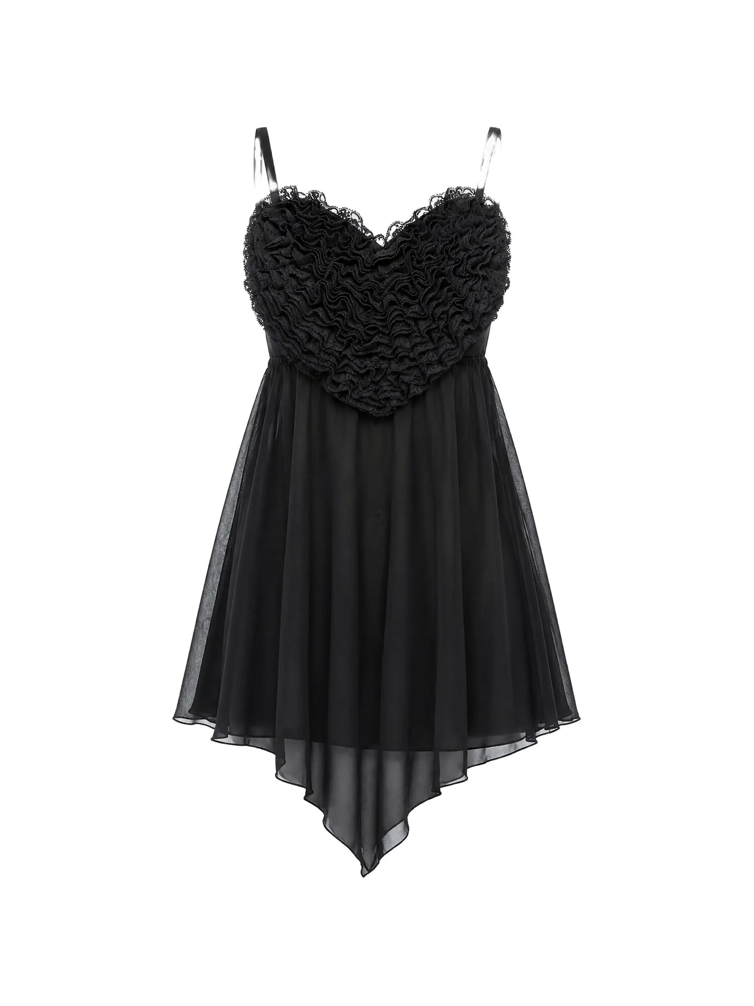 Платье Ruffled sweetheart-neck mini dress