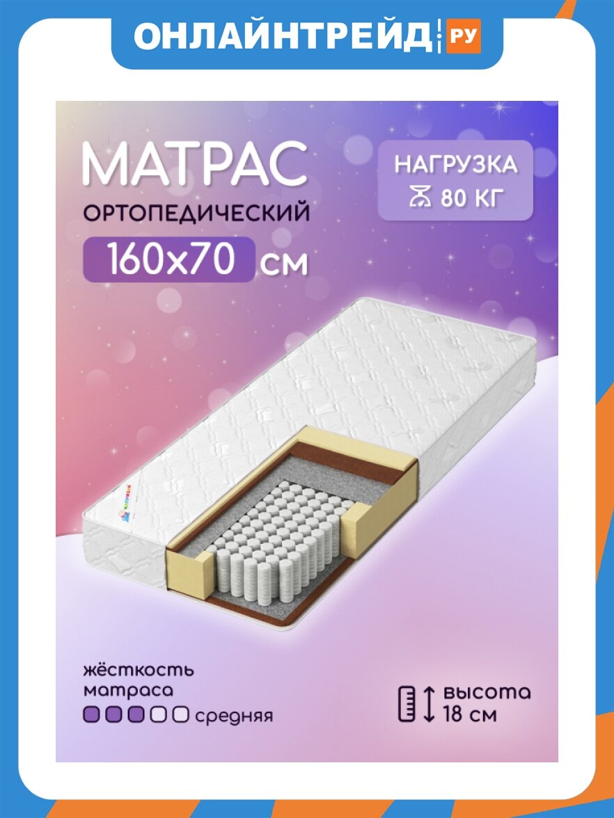 Матрас Капризун Дрим Хард ППУ Плюс 70х160х18 см