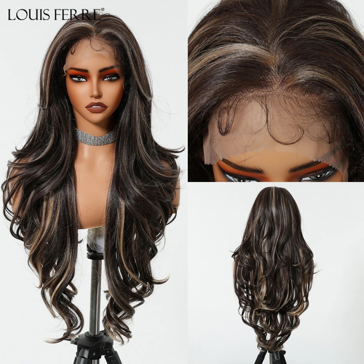 LOUIS FERRE парик SWLF1065-3BR28, коричневый мелированный