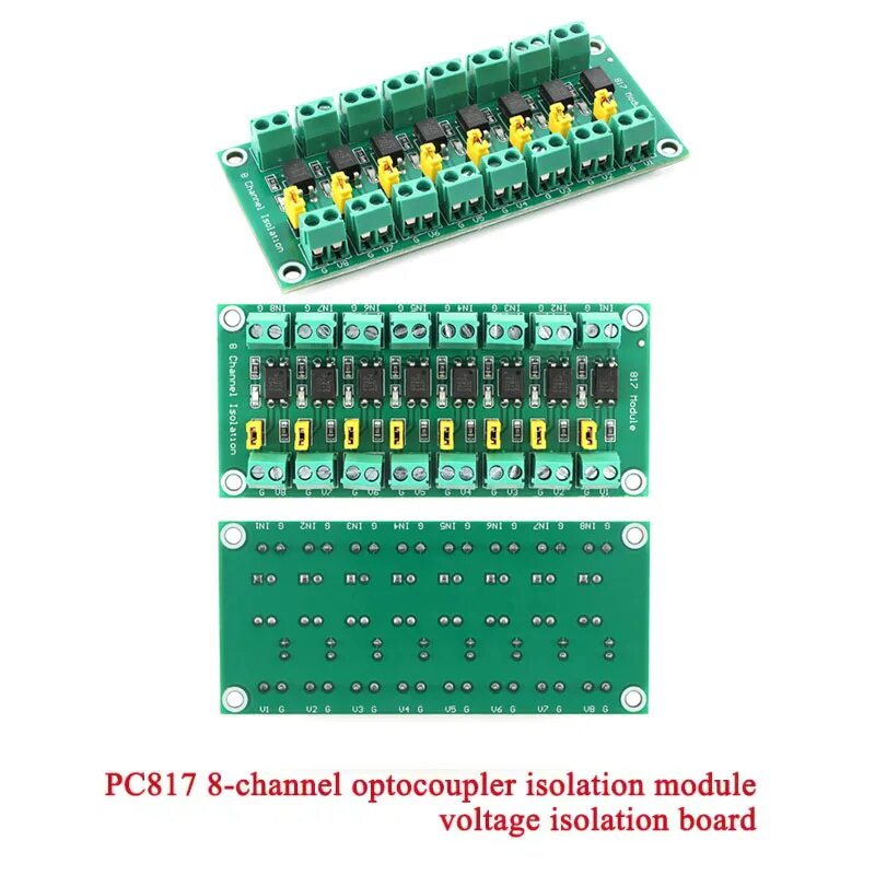 Модуль оптоизоляции EL817 PC817 Your Cee 1-8 каналов 3-24В PC817 8 Way
