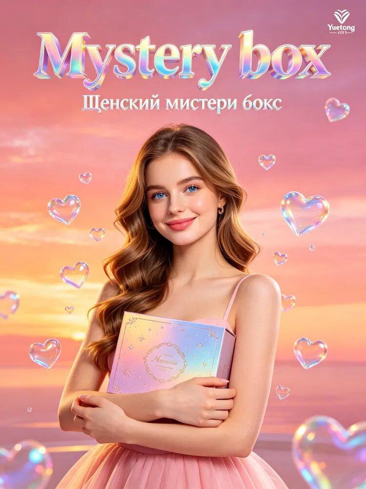 Женский мистери бокс с украшениями, сюрприз подарок для девушки