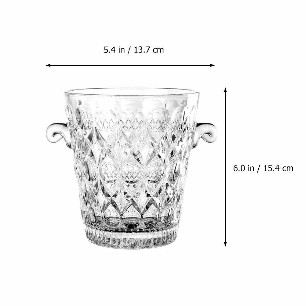 Стеклянный Ведёрко Для Льда Подходит Для Вина И Напитков 15.4X13.7X13.7 Cm