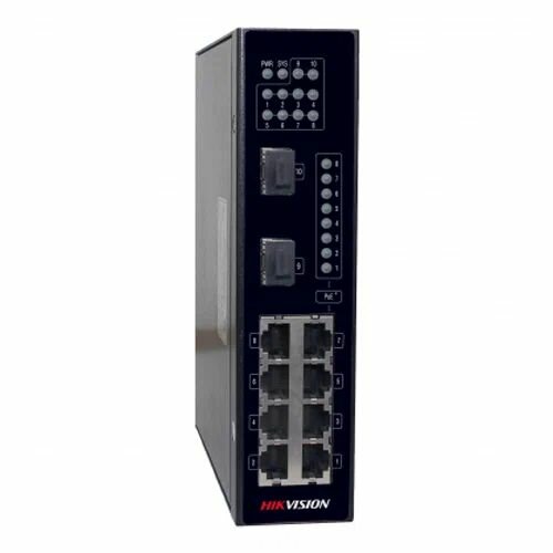 Коммутатор Hikvision DS-3T0310P, 8 100 Мбит/с PoE+ + 2 1 Гбит/с SFP, неуправляемый