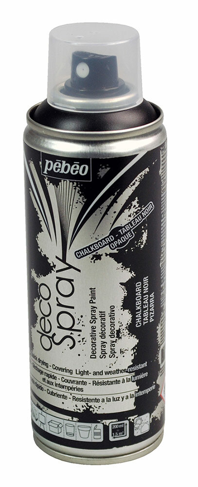 Краска Pebeo "DecoSpray", с эффектом грифельной доски, черная, аэрозоль, 200 мл