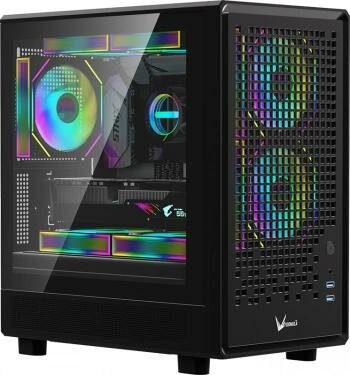 Корпус для ПК FORMULA Air Mesh G2 черный без блока питания Micro-ATх, 4х120 мм, 2х140 мм, 2хUSB 3,0, audio, блок питания снизу (AIR MESH G2)