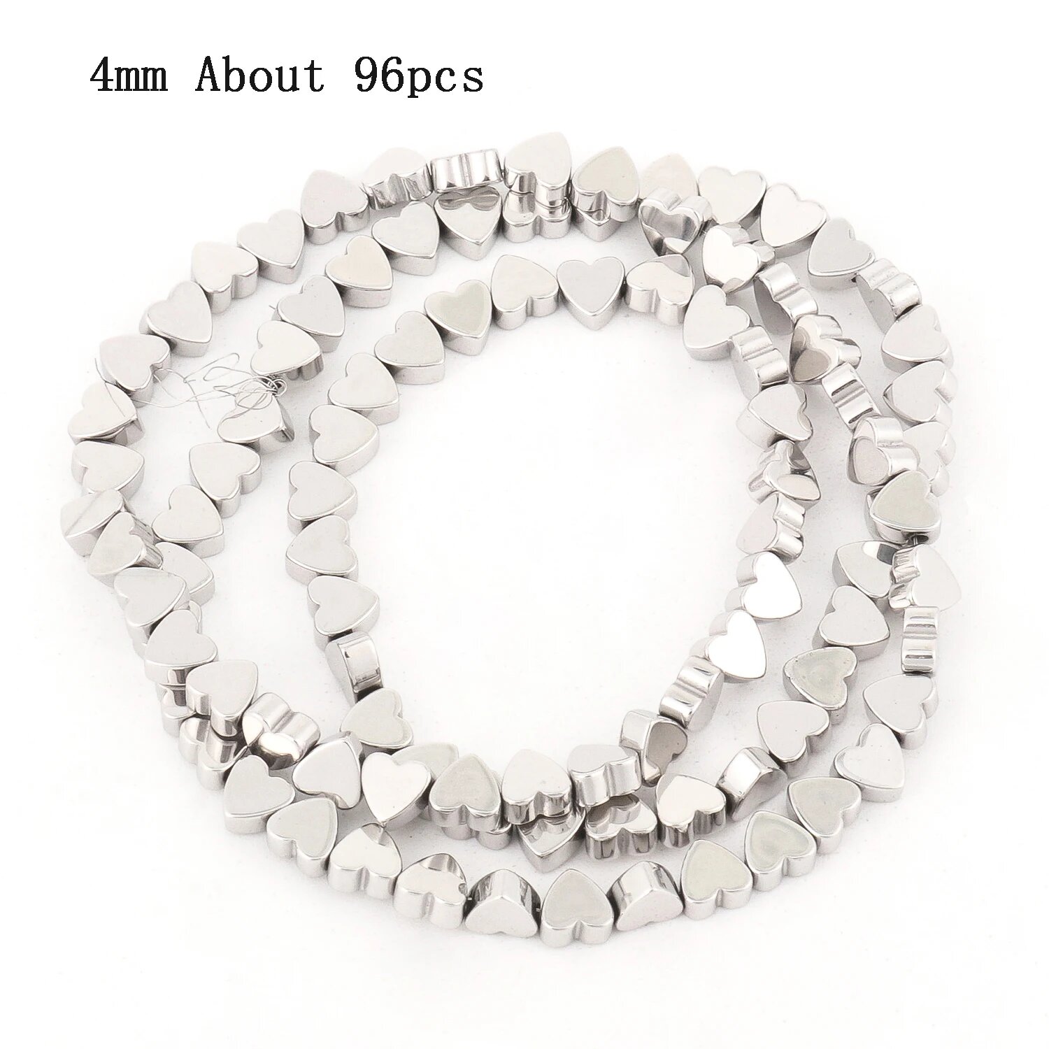 Гематитовые бусины для браслета TTUIJI Белый, style11-4mm