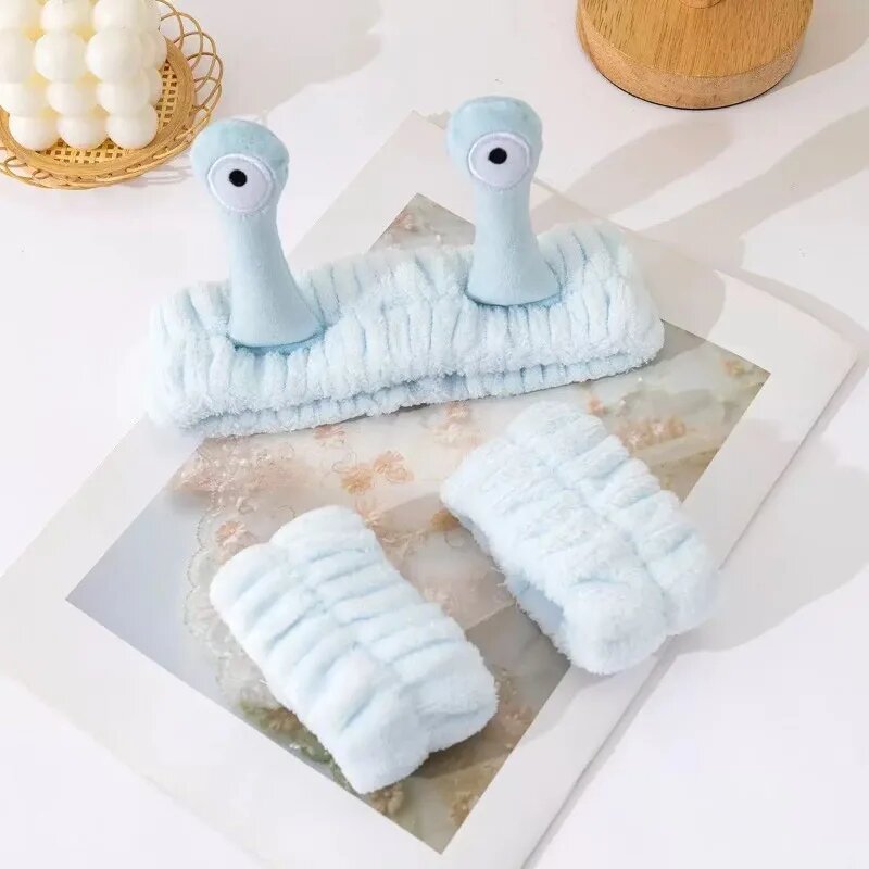Эластичные повязки на голову с ушками из кораллового флиса Белый, blue