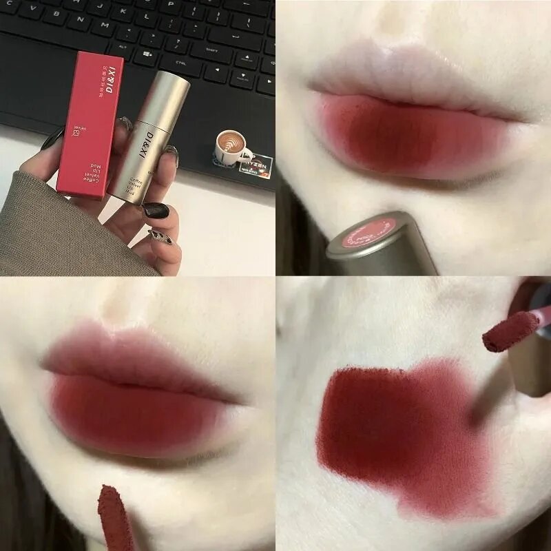 Тинт для губ, матовый, бархатный, стойкий, натуральные оттенки