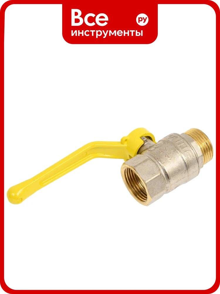 Кран шаровой латунный LD Pride 47.25. В-Н. Р GAS Ду 25 Ру 40 рычаг с биркой LD 47.363.25