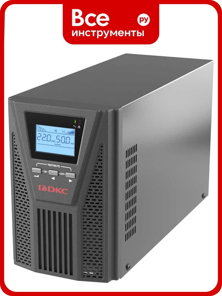 Источник бесперебойного питания DKC серии Small Tower, онлайн, 1000 ВА/900 Вт, 1/1, 2xSchuko, EPO, USB, RS 232, RJ45, з/у 1А, 3x7Ач 1 ШТ SMALLT1A10S