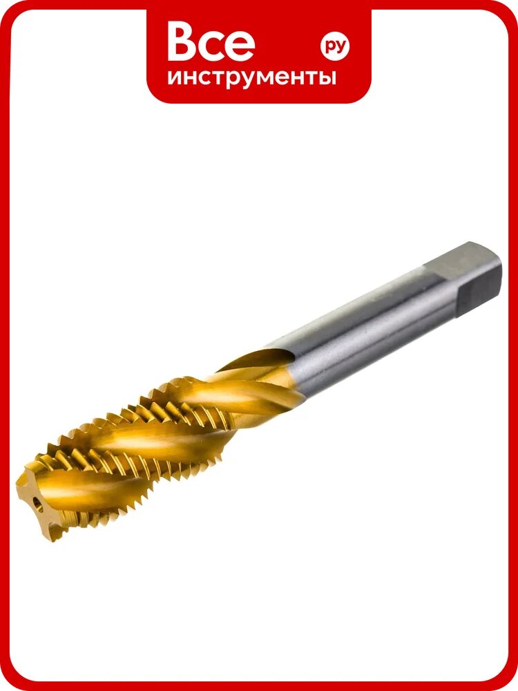 Метчик M16x2 HSS M2 TiN спиральный ПрофОснастка №457 арт. 50221057, для глухих отверстий, нержавеющая сталь