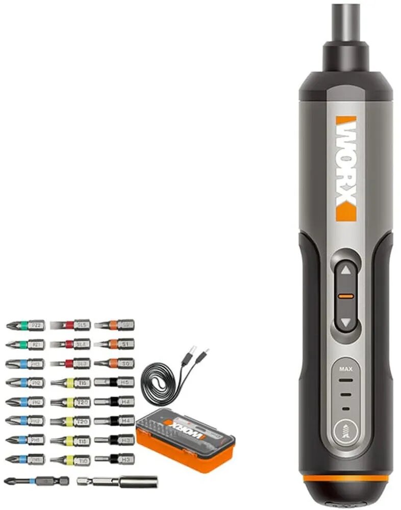 Отвертка аккумуляторная WORX WX240 / 26 бит в комплекте / кейс для хранения. Товар уцененный