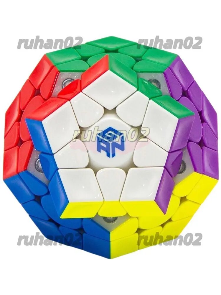 Головоломка Мегаминкс GAN Megaminx MagLev UV (черная сторона)
