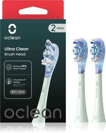 Насадка для электрической зубной щетки Oclean Ultra Clean UC01, зеленый, 2 шт.